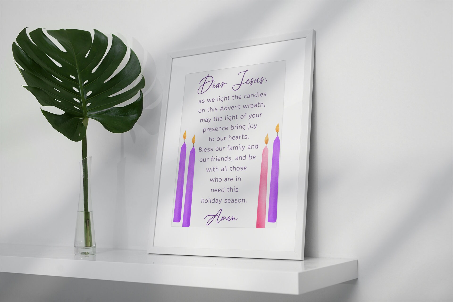 Advent Wreath Prayer Printable Wall Art Catholic - Etsy