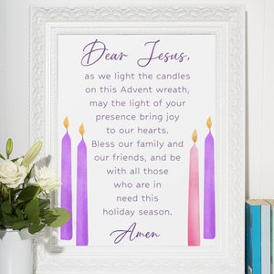 Advent Wreath Prayer Printable Wall Art Catholic - Etsy
