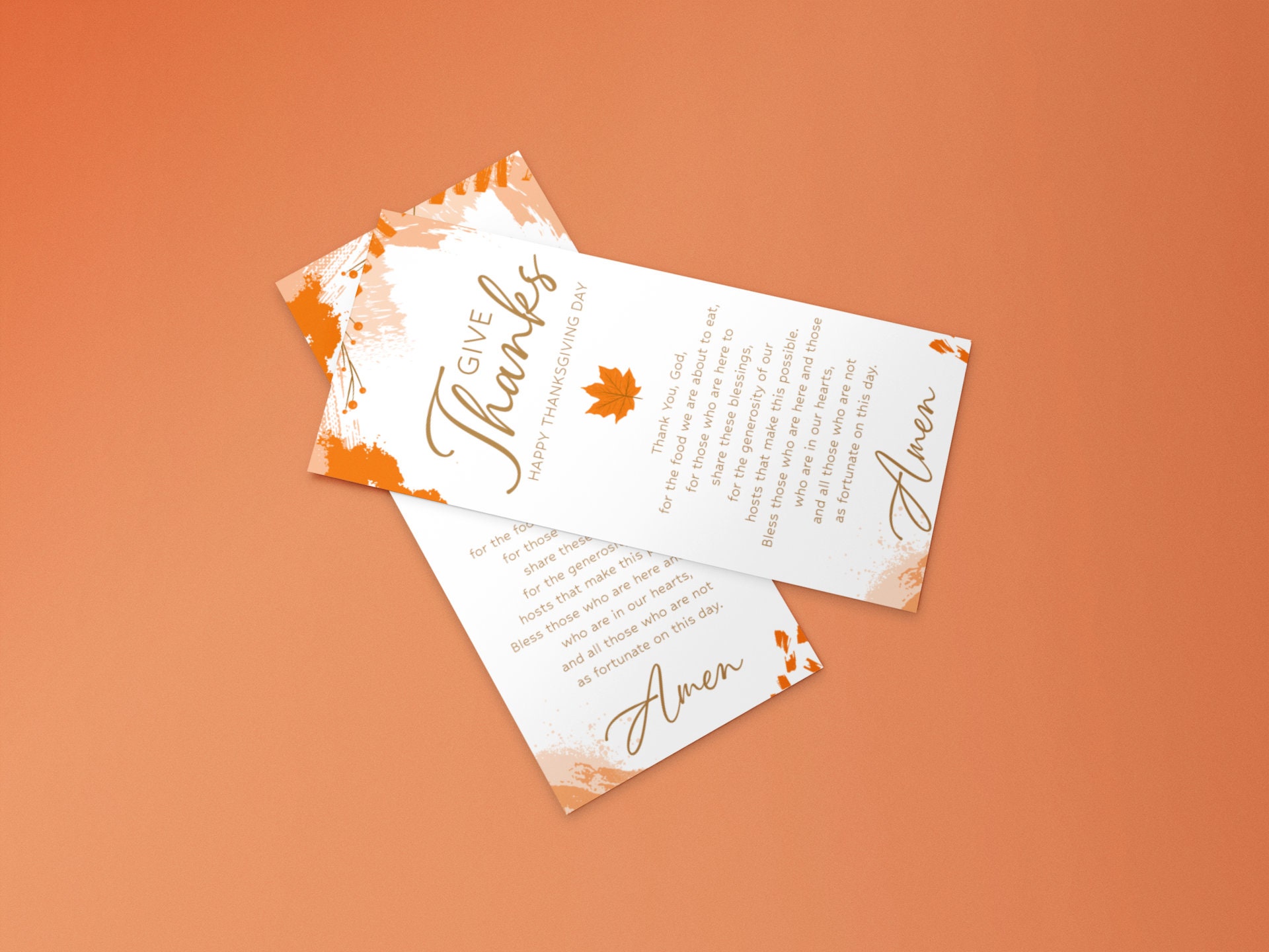 Spanish Thanksgiving Prayer Table Card With Name (digital Download) - Etsy
