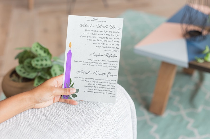 Printable Four-week Advent Candle Lighting & Prayer Guide for ...