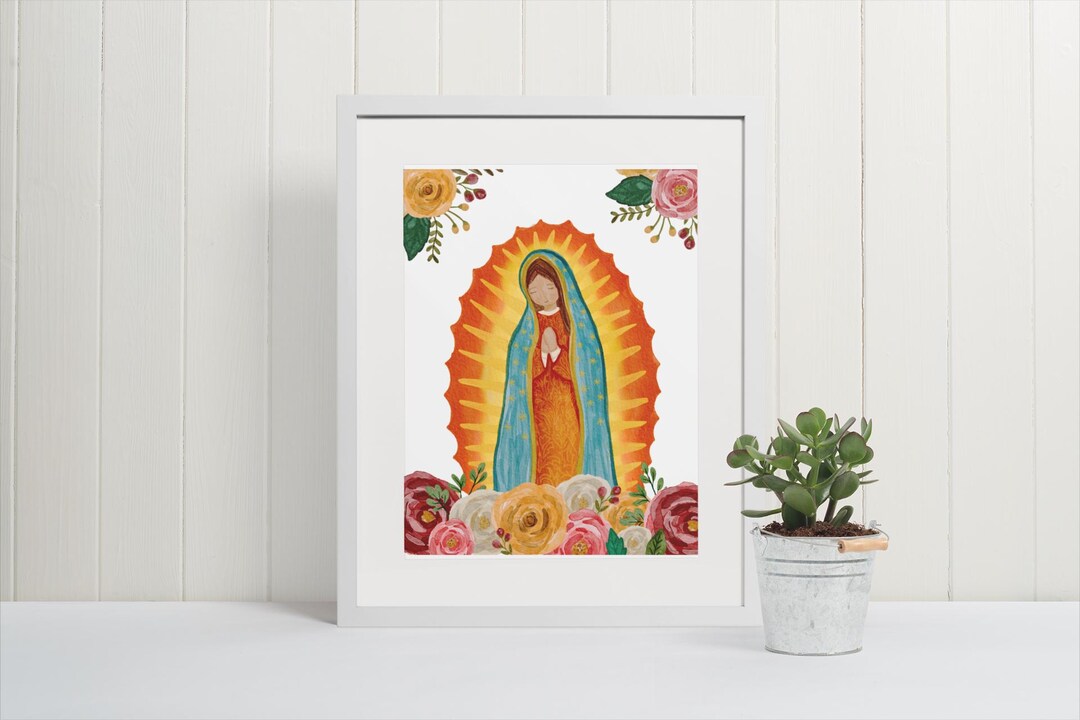 Our Lady of Guadalupe Printable Wall Art - Catholic Gift - Nursery ...