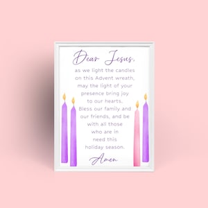 Advent Wreath Prayer Printable Wall Art Catholic - Etsy