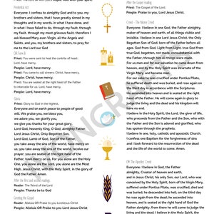 Catholic Mass Prayers and Responses Art Print (digital Download) - Etsy