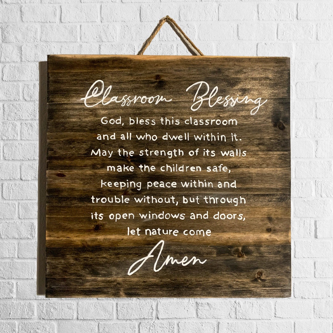 Classroom Prayer Blessing for Teachers Teacher's Prayer - Etsy