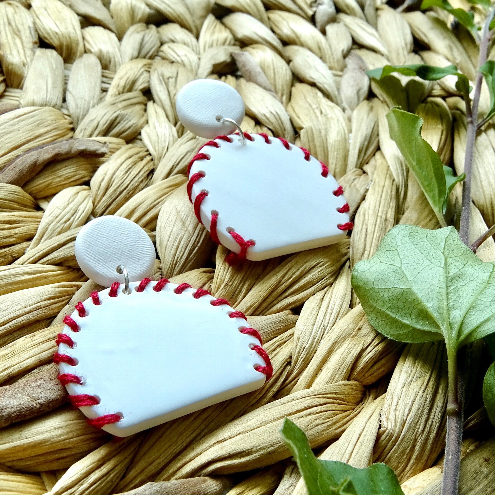 Baseball Clay Earrings Clay Earrings Silver Handmade - Etsy