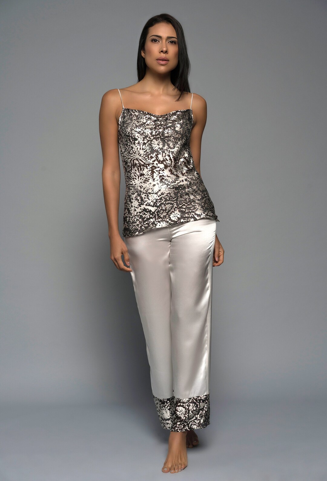 Sample Silk Cami Top – Abstract Ivory Devoré, Size S-M - Etsy