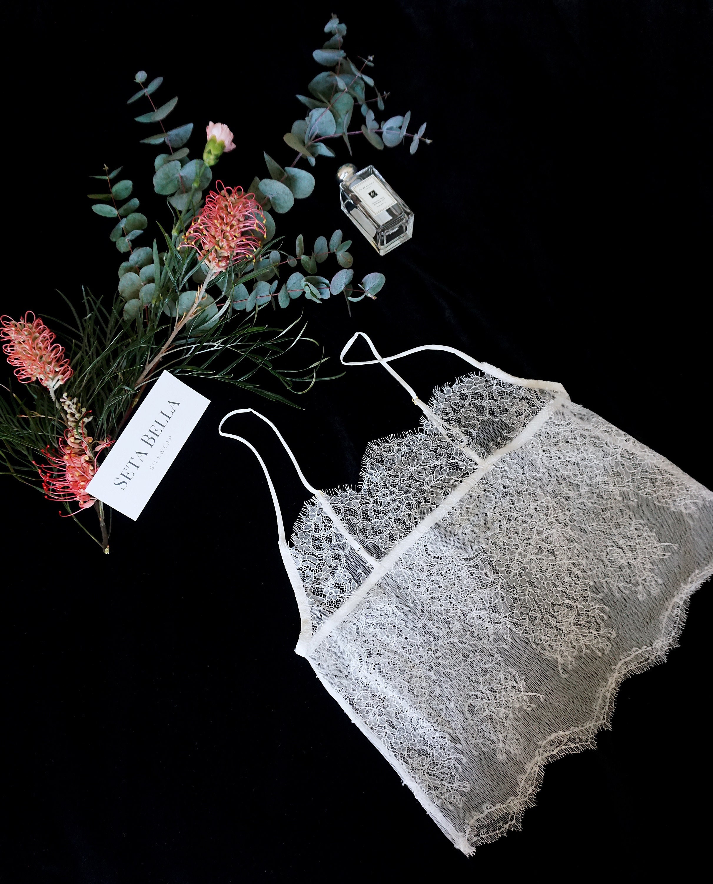 SAMPLE SALE: Lace Camisole, Ivory White Sheer French Chantilly, Bridal ...