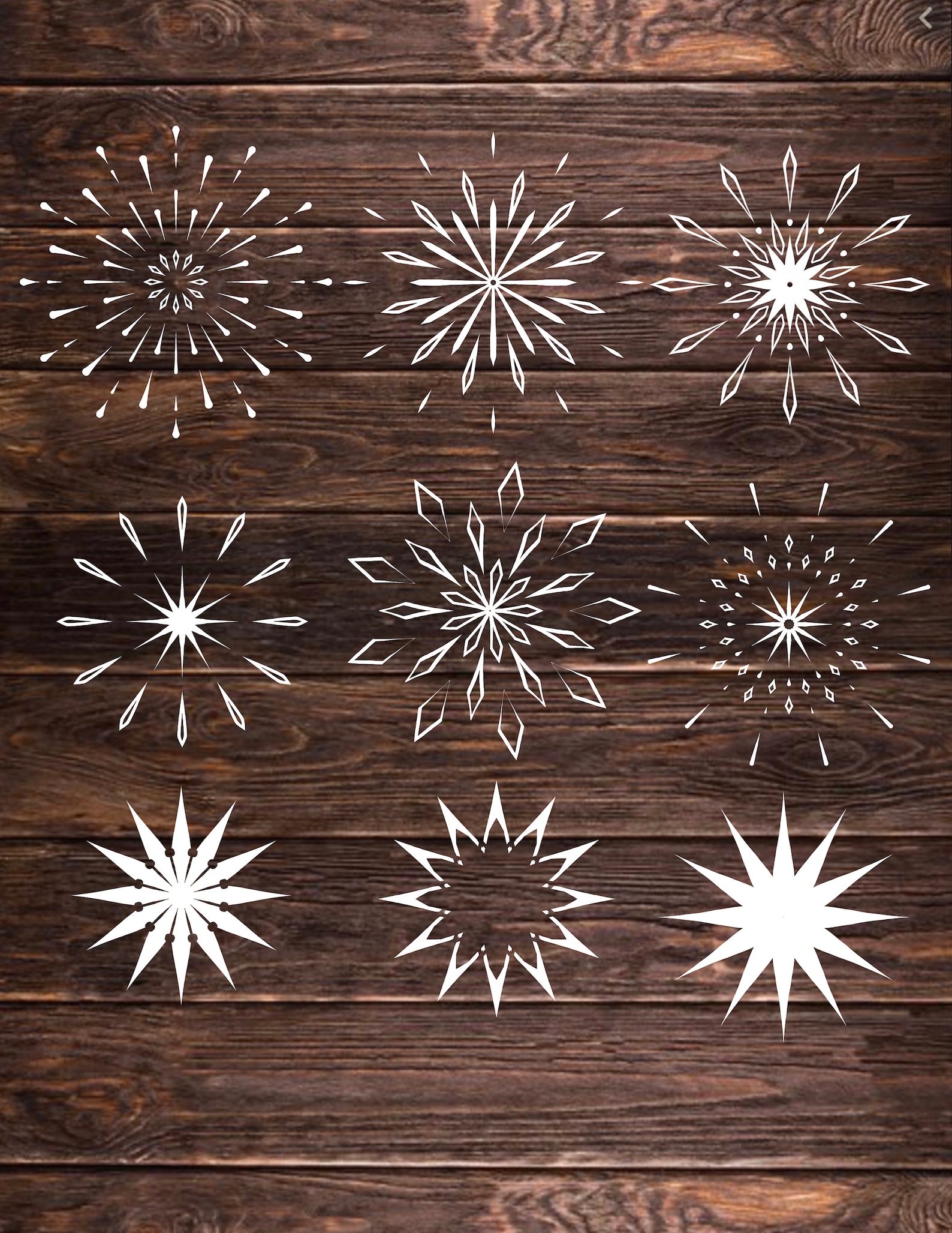 SVG DXF Star Starburst Firework Vector Files for Cricut, Laser Cutting ...