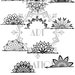 Half Mandala Vector Files, SVG Half Mandalas, DXF Vector Half Mandalas ...