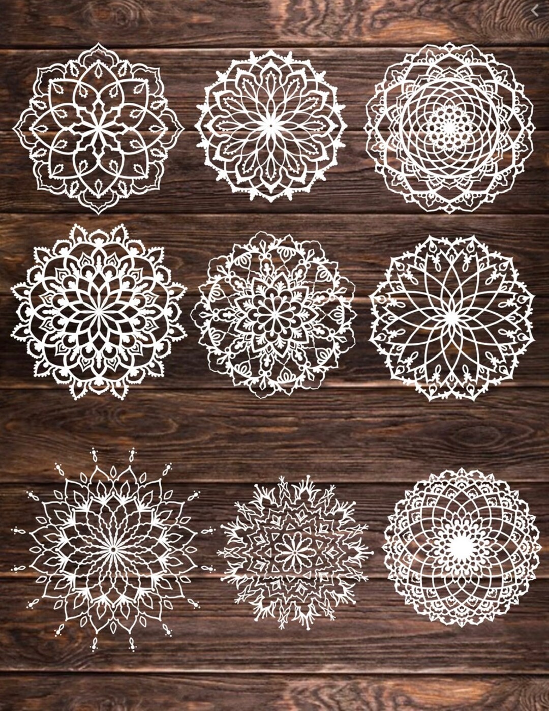 Mandala Vector Files SVG, DXF, Jpeg, PNG, Vector Files for Yoga Room ...