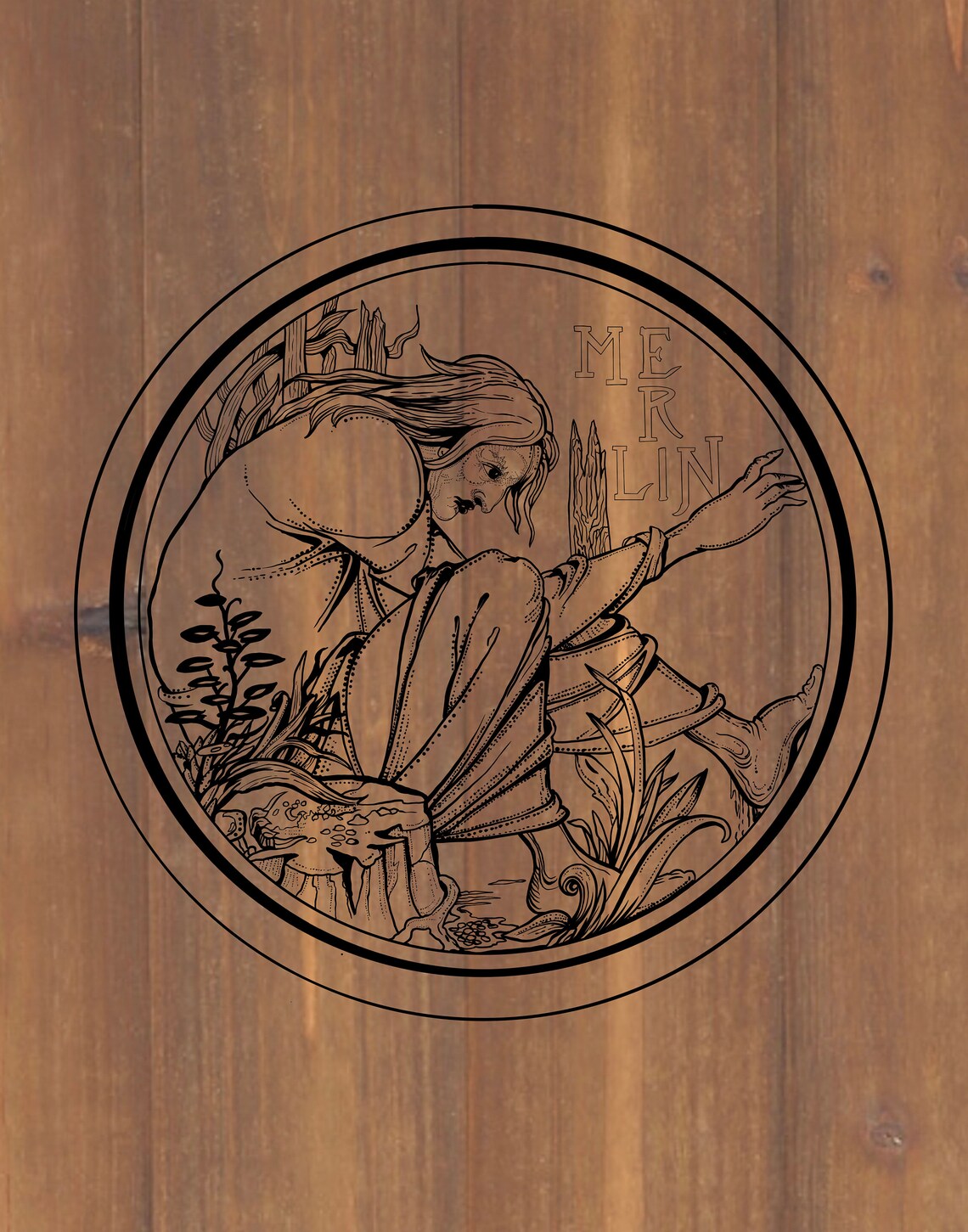 Merlin Vector File SVG DXF Jpeg PNG Fantasy Vector File | Etsy