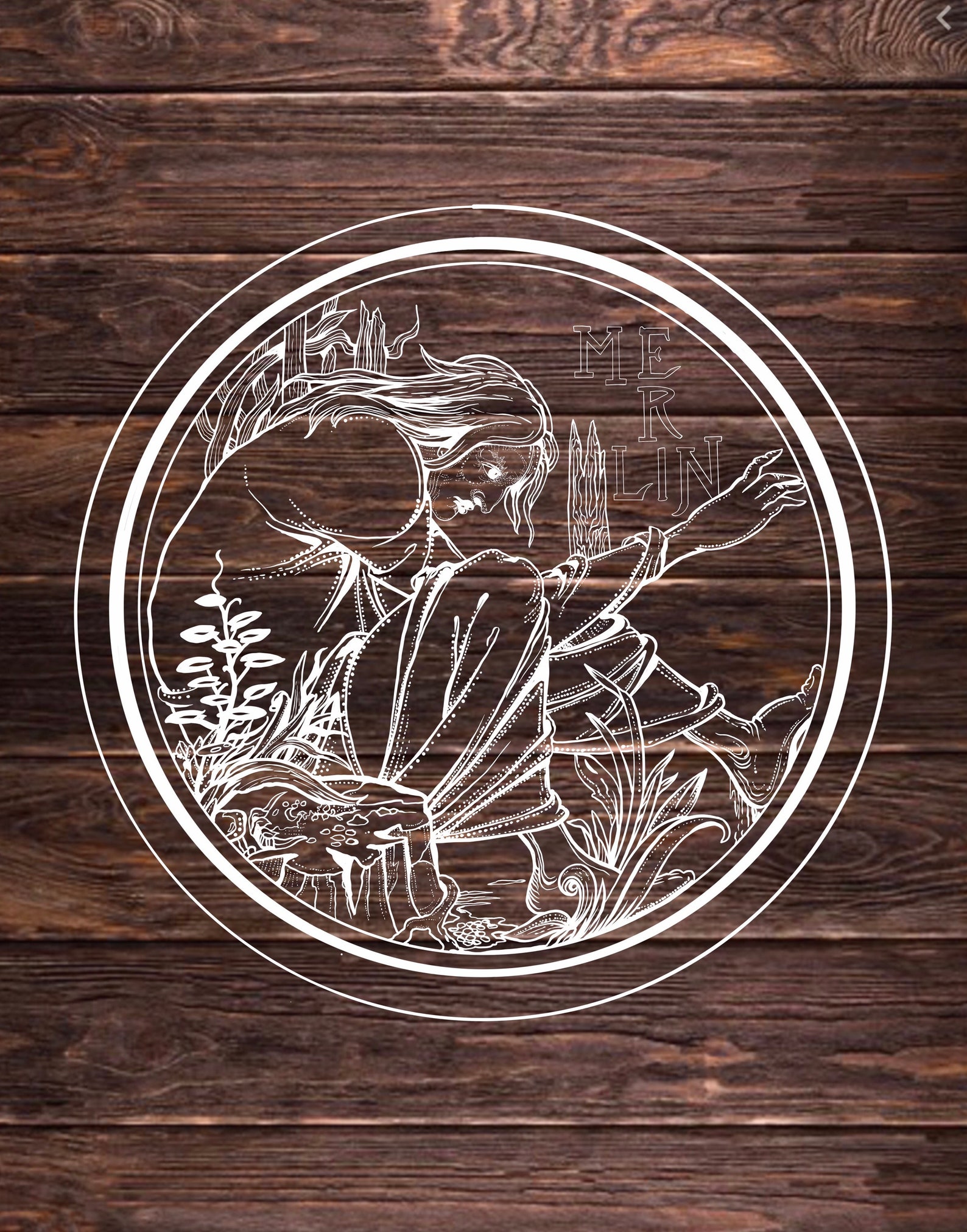 Merlin Vector File SVG DXF Jpeg PNG Fantasy Vector File - Etsy