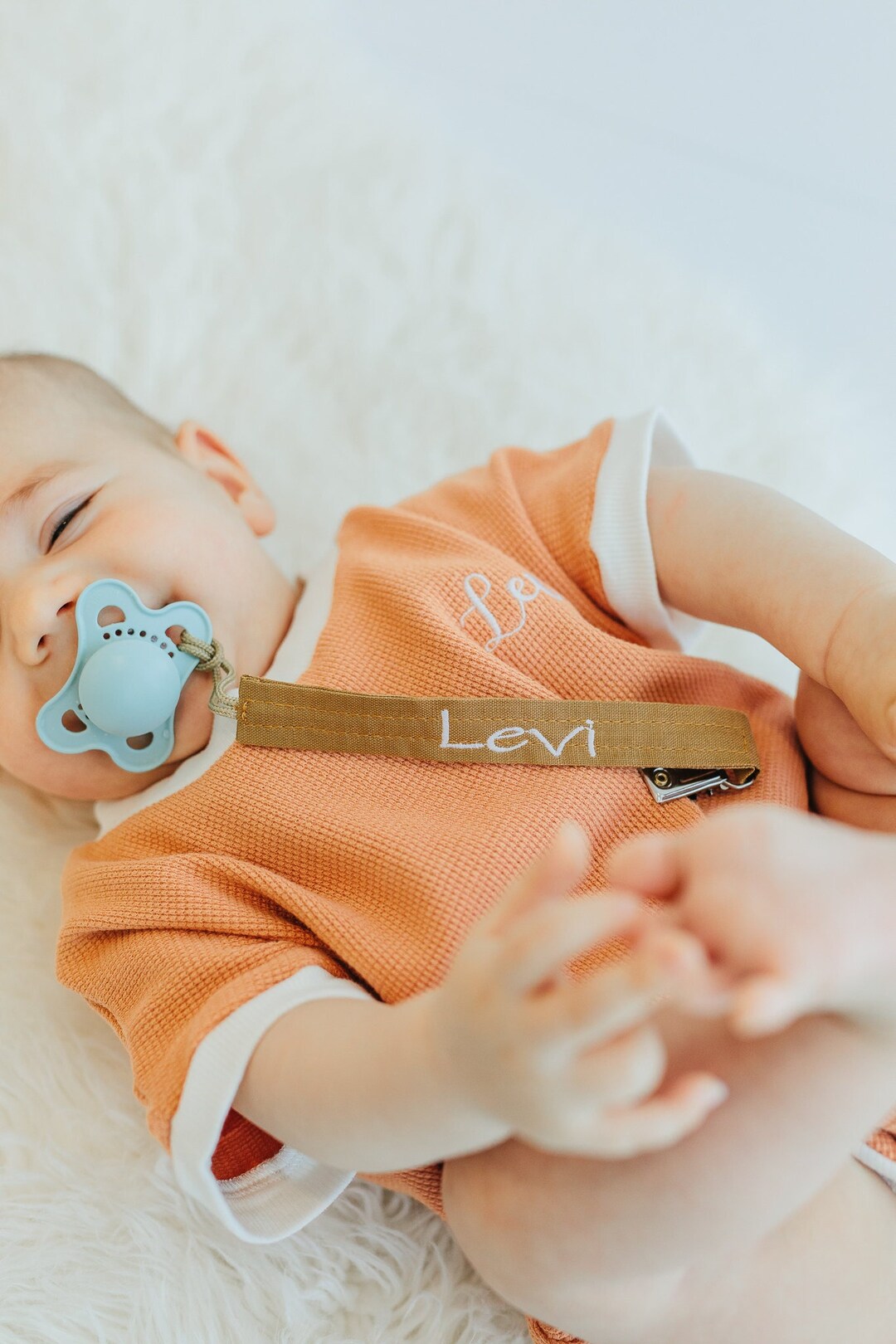 Personalized Embroidered Pacifier Clip, Paci Clip, Baby Shower Gift ...