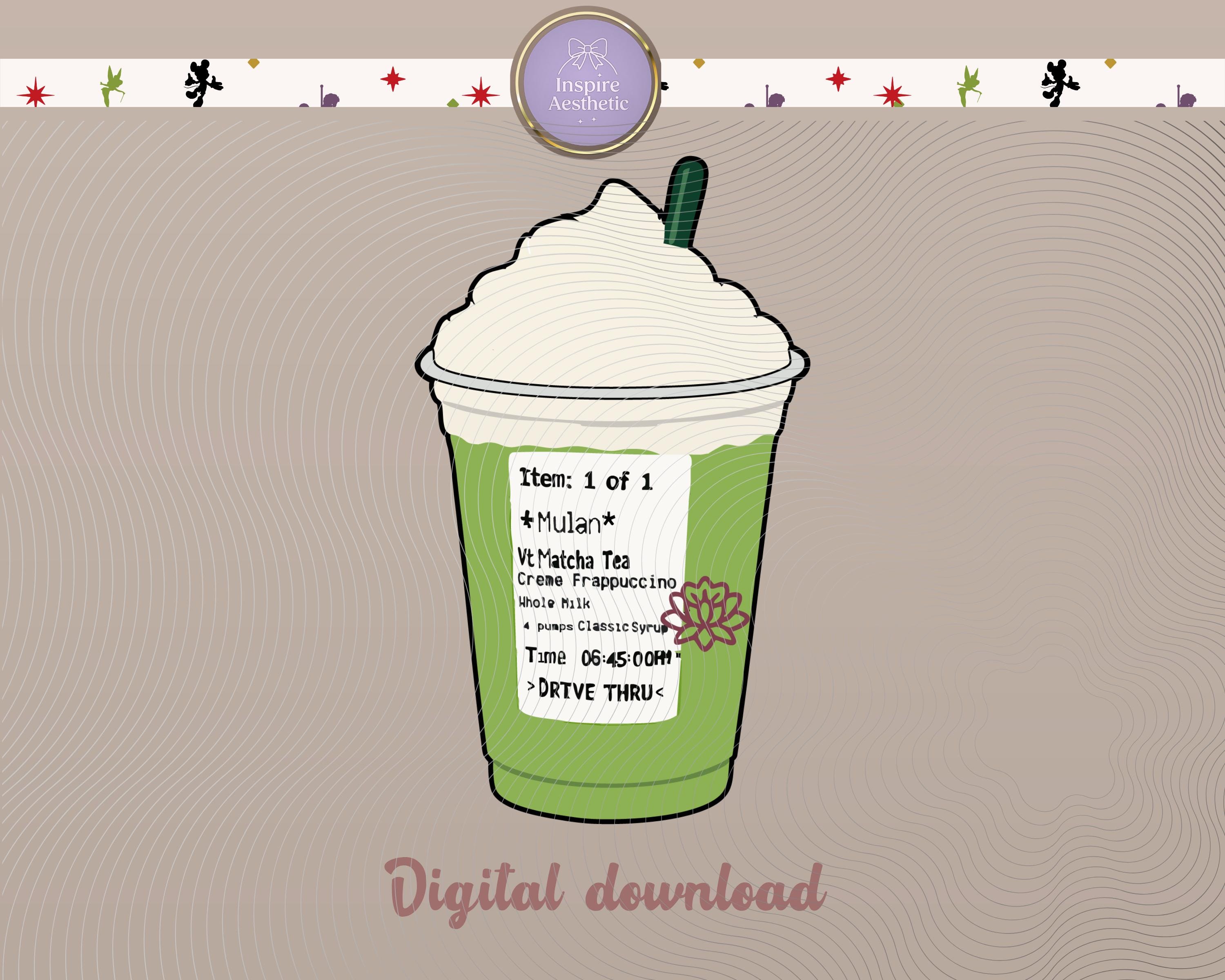 Disney Princess Starbucks Drink Order Bundle PNG | Princess Coffee ...