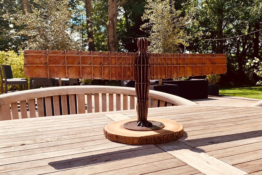 Rusted Steel Angel of the North Inspired Art - Small - Etsy UK