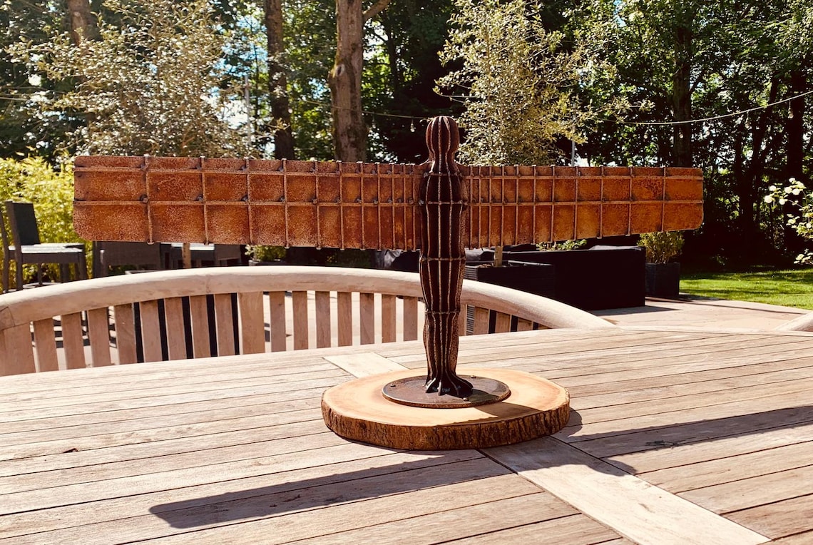 Rusted Steel Angel of the North Inspired Art - Small - Etsy UK