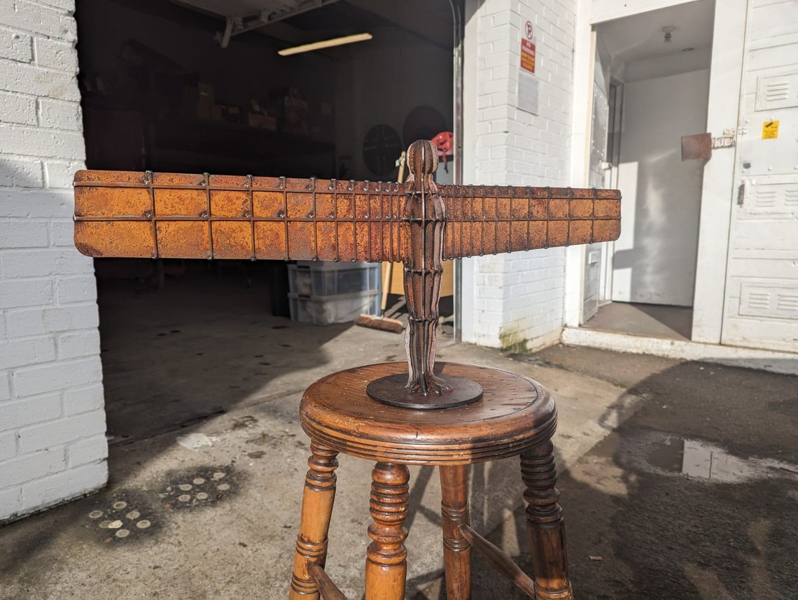 Rusted Steel Angel of the North Inspired Art - Small - Etsy UK