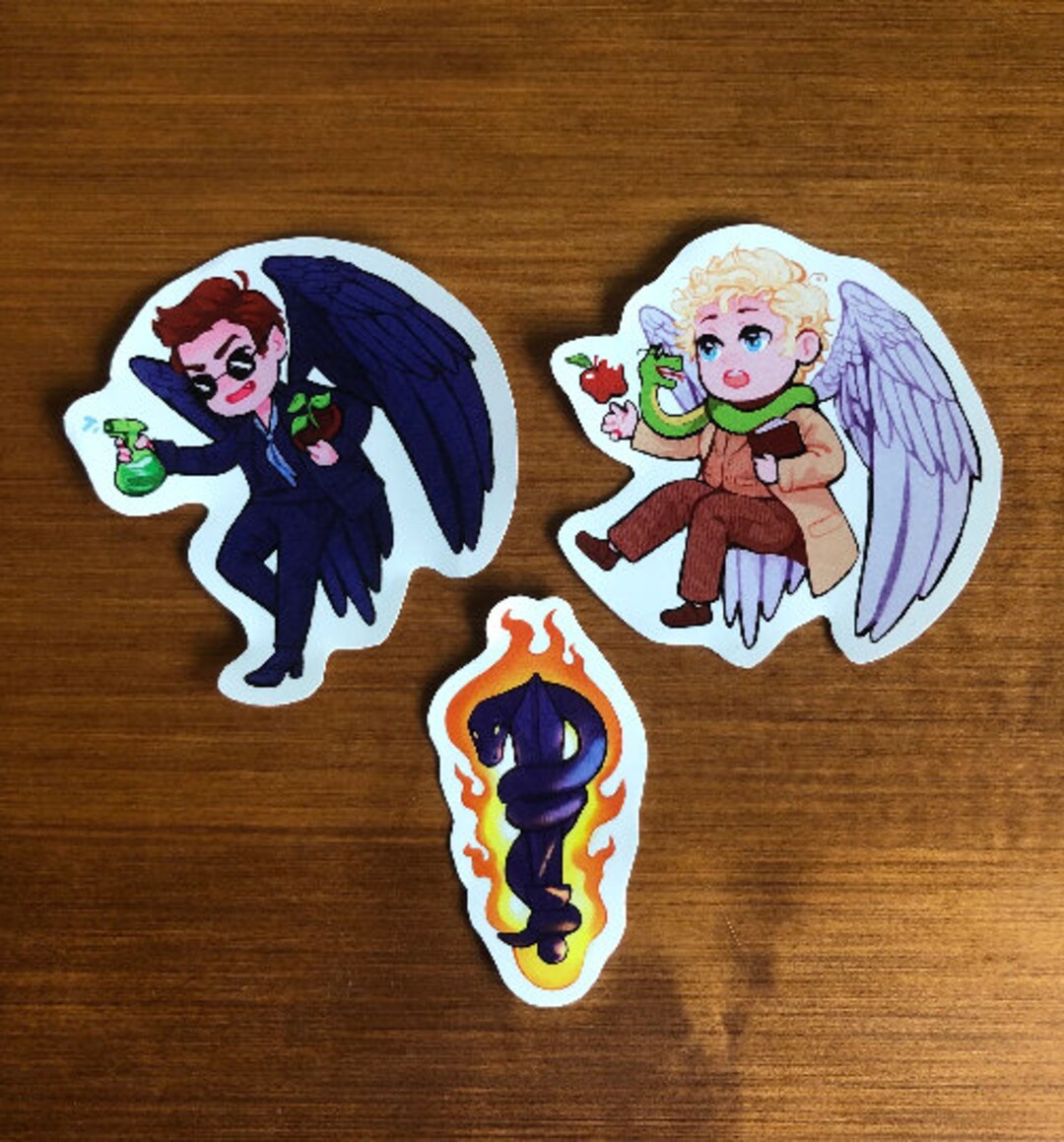 Good Omens Sticker Set - 3 Pc. - Etsy