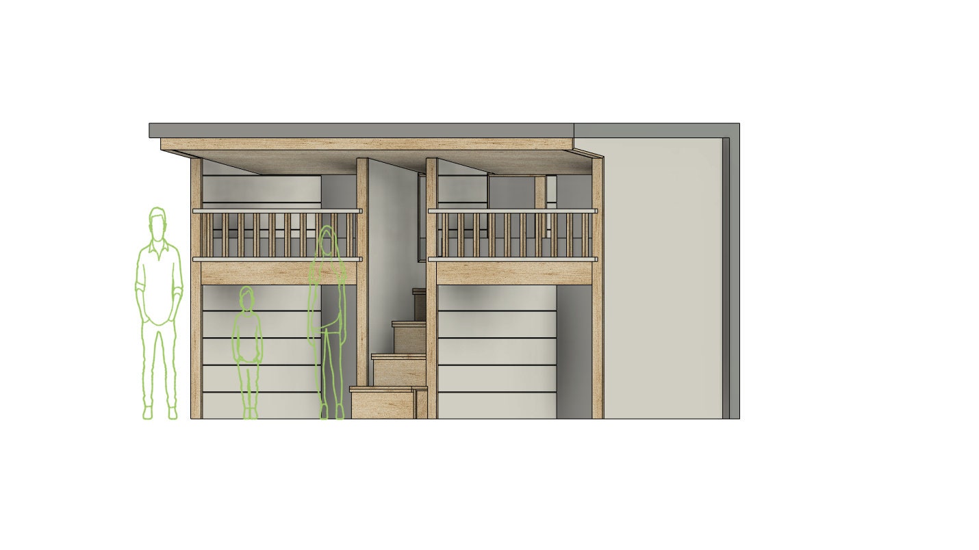 DIY Build Plans - Built-in Side-by-Side Full Loft - Plan #084 ...