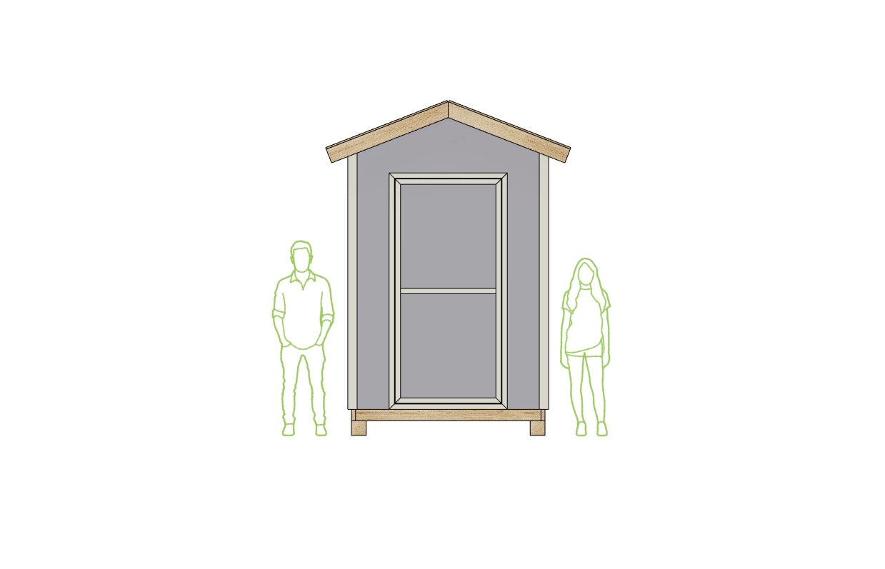 DIY Build Plans - 6x6 Shed - Backyard Storage - Shed Design - Shed ...