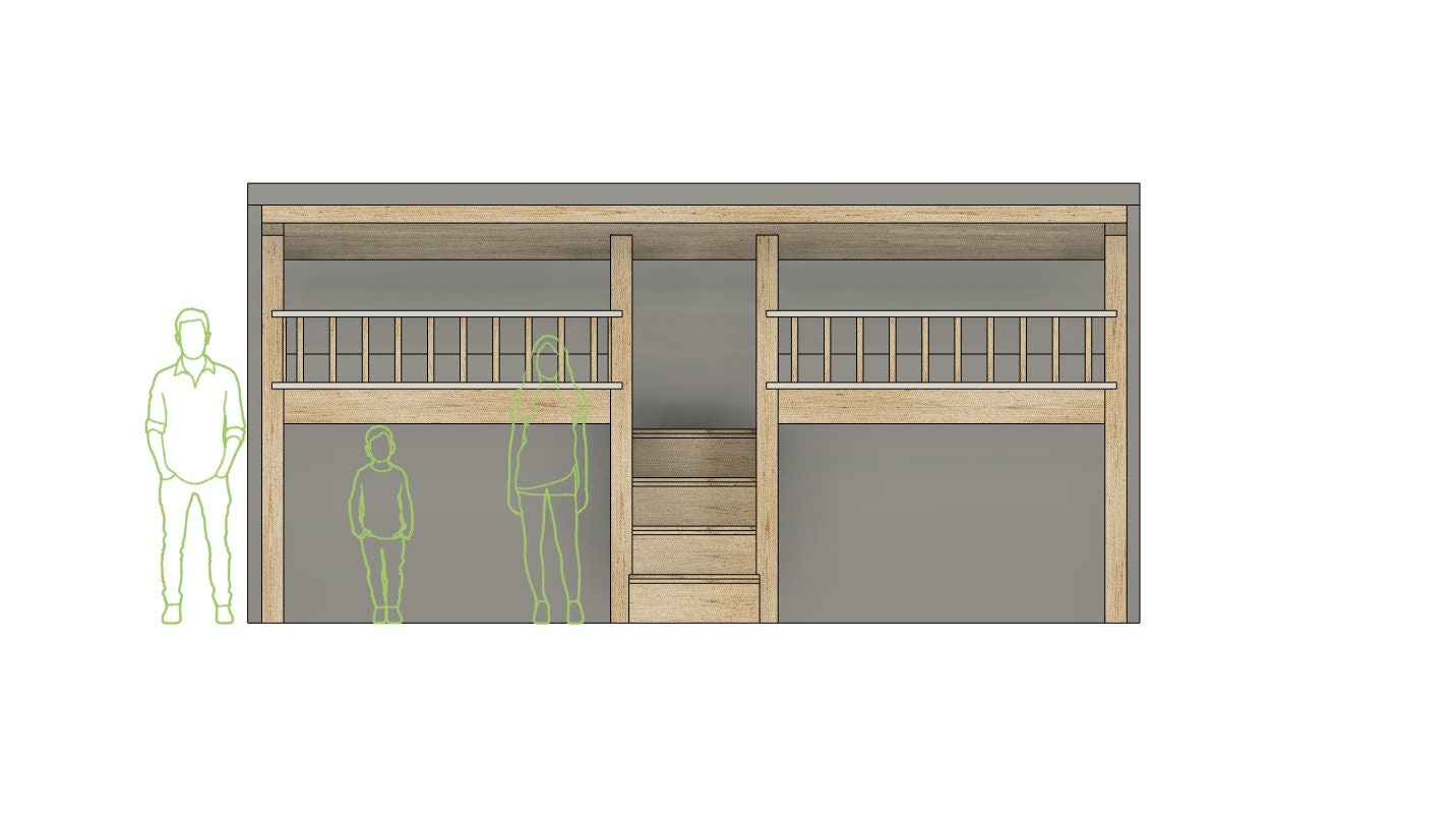 DIY Build Plans - Built-in Side-by-Side Full Loft - Plan #084 ...