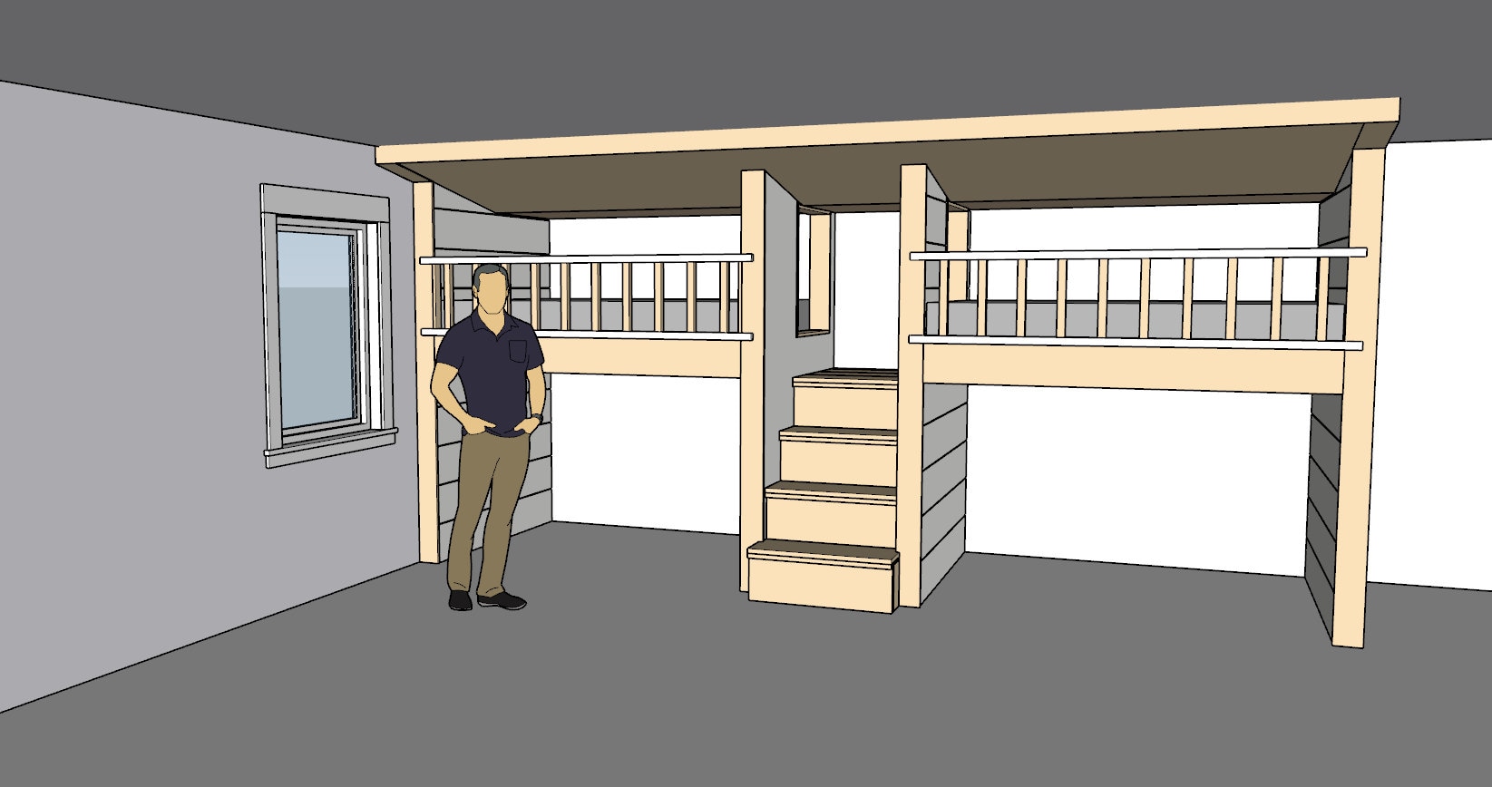 DIY Build Plans - Built-in Side-by-Side Full Loft - Plan #084 ...