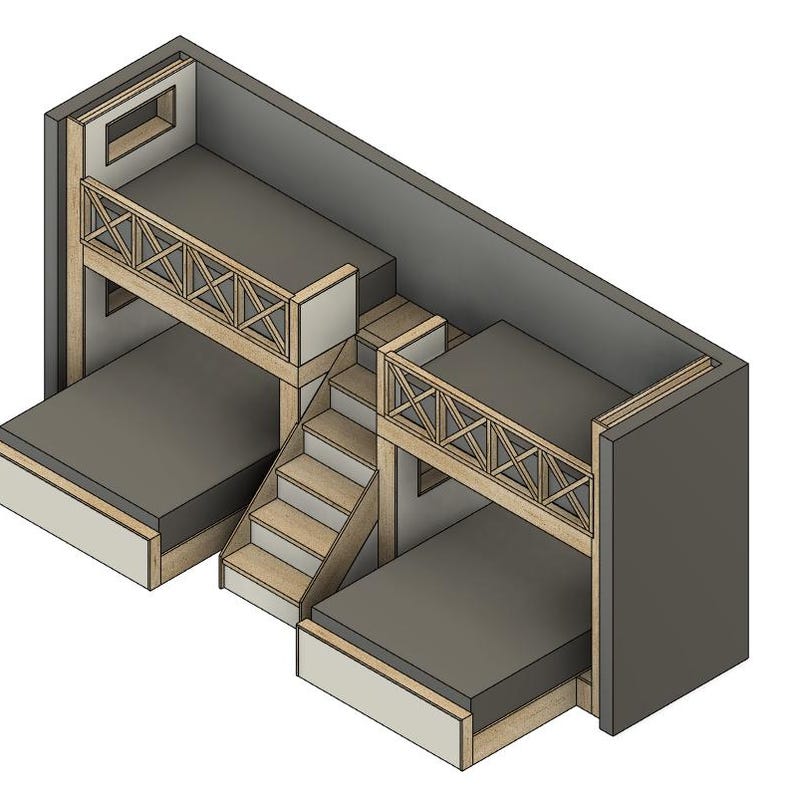 Bunk Over Queen Plans - Etsy