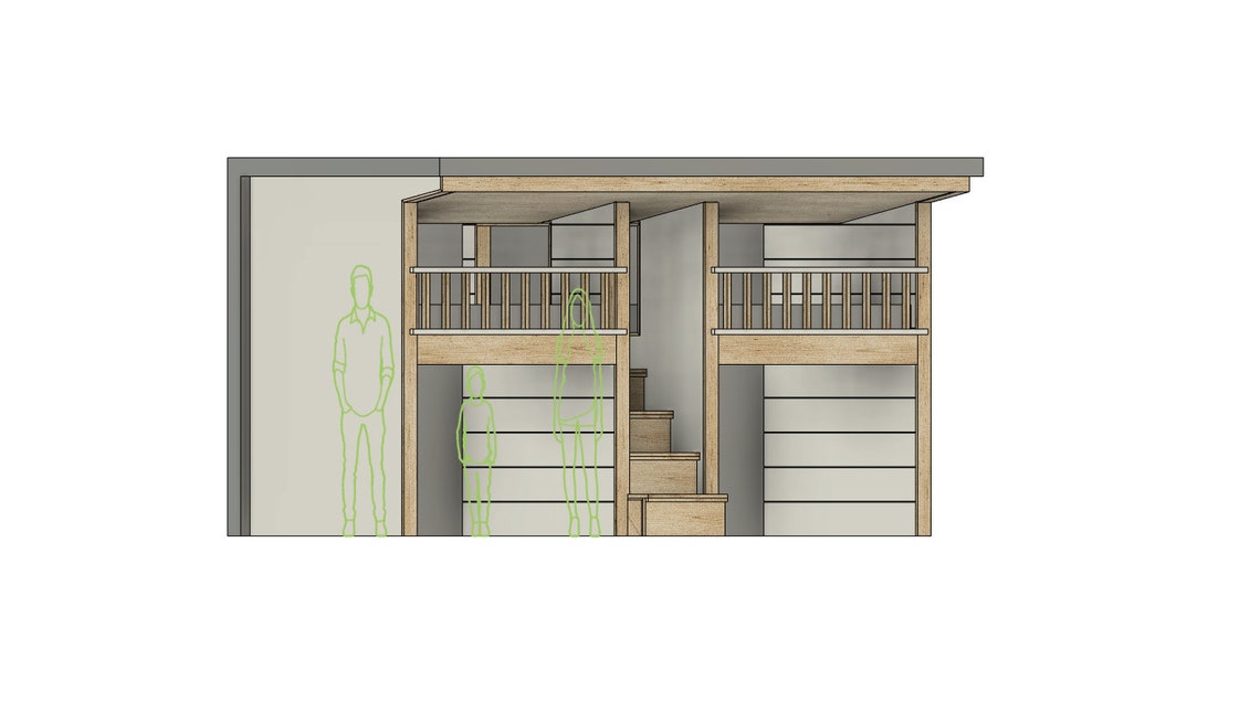 DIY Build Plans - Built-in Side-by-side Full Loft - Plan #084 - Etsy