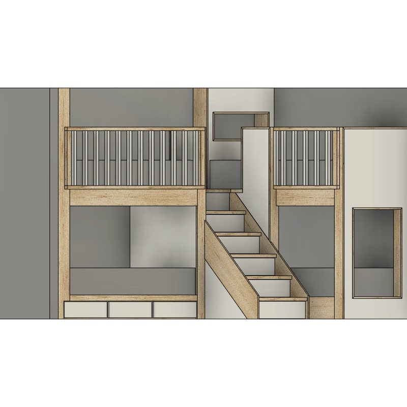 Corner Bunk Bed Plans - Etsy