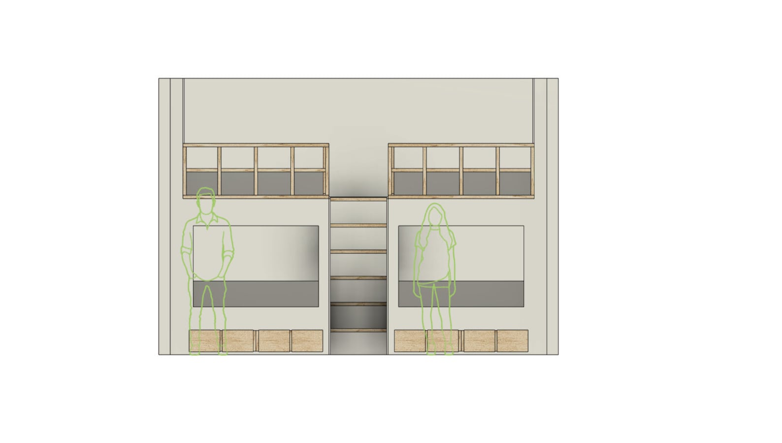 DIY Double Queen Bunk Bed Build Plans With Storage (staircase Design ...
