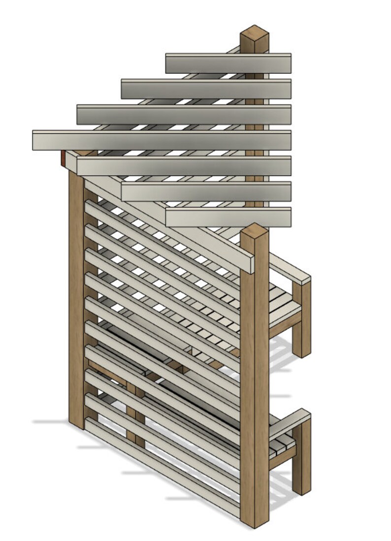 DIY Build Plans Outdoor Gazebo Corner Bench Shaded Bench - Etsy