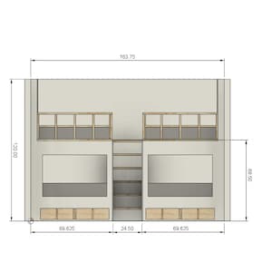 DIY Double Queen Bunk Bed Build Plans With Storage (staircase Design ...