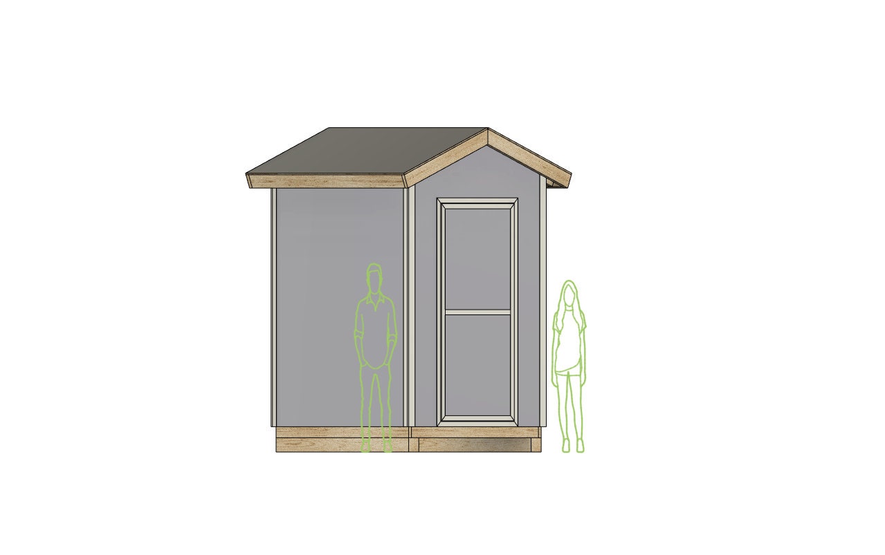 DIY Build Plans - 6x6 Shed - Backyard Storage - Shed Design - Shed ...