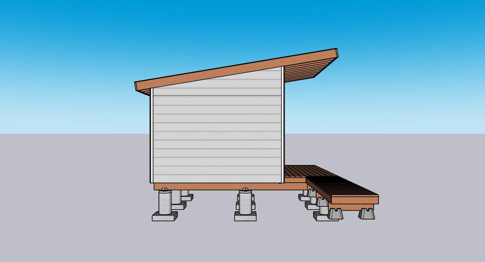 Overhang Roof Shed: 156 Sq. Ft. DIY Build Guidelines - Etsy