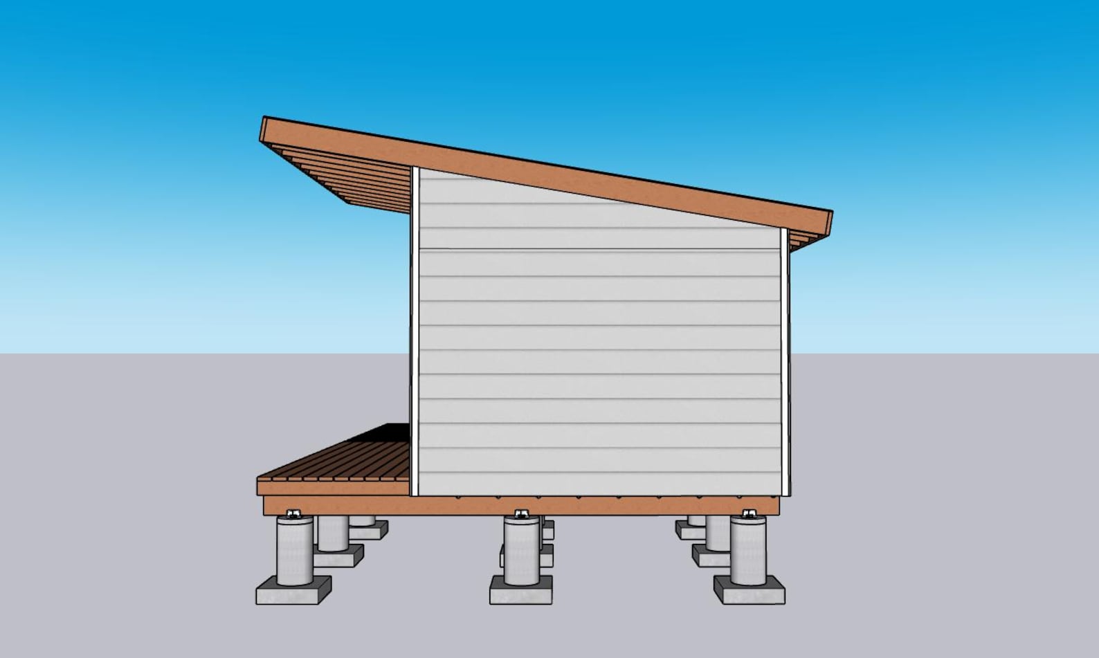 Overhang Roof Shed: 156 Sq. Ft. DIY Build Guidelines - Etsy