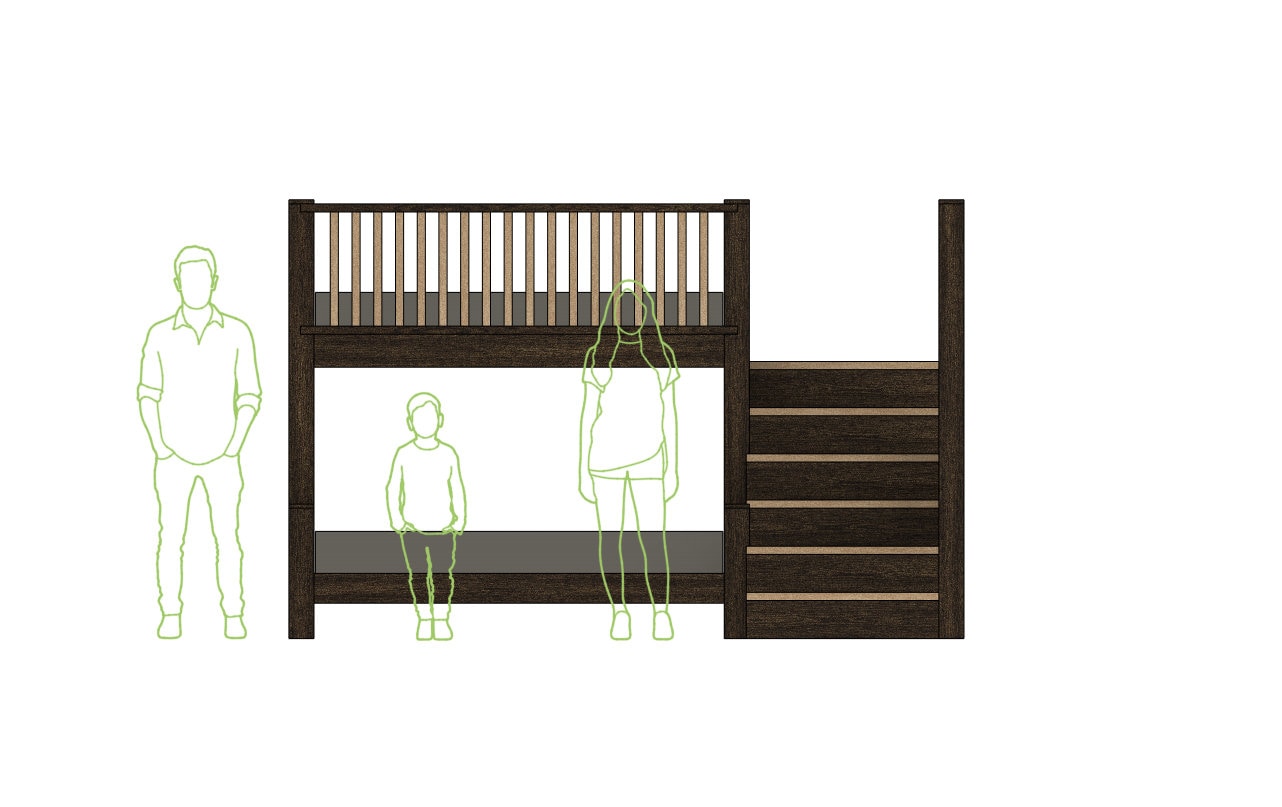 DIY Bunk Bed With Stairs Build Plan: Full/twin (plan #066) - Etsy