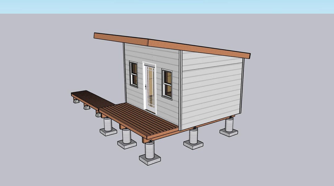 Overhang Roof Shed: 156 Sq. Ft. DIY Build Guidelines - Etsy