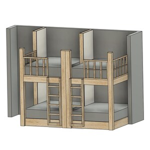 Full/double Quad Bunk Bed DIY Build Plans With Ladder - Etsy