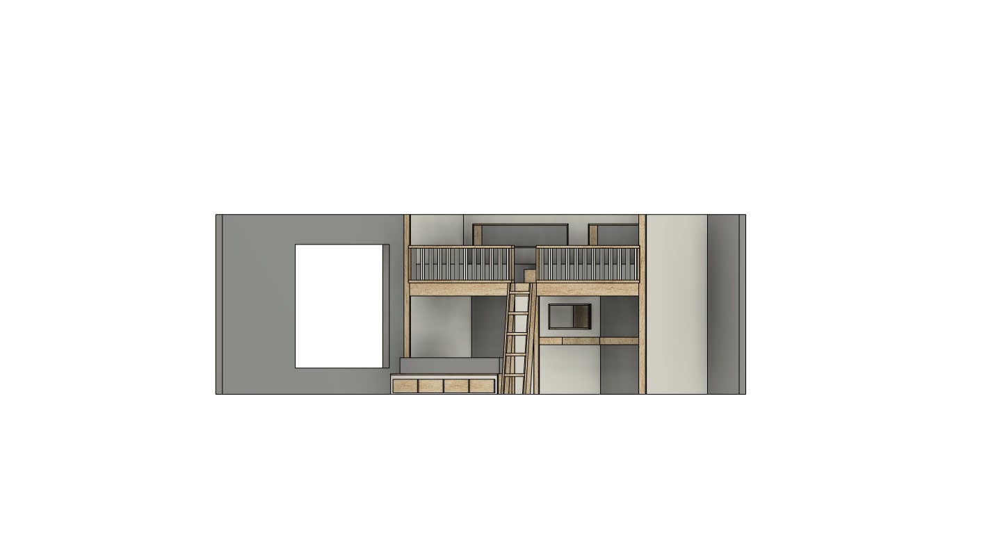 DIY Build Plans Bunk Bed With Study Area Double Twin Upper Bunk/single ...
