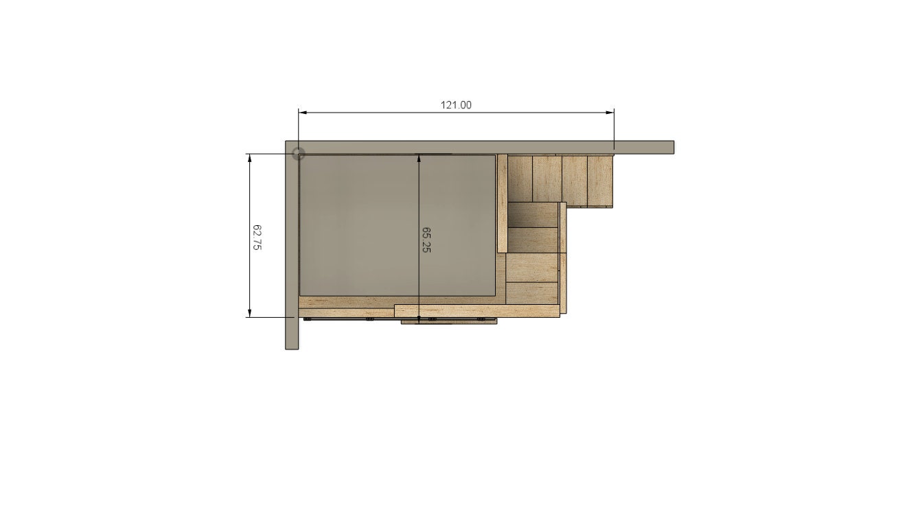 Queen Loft Bed with Stairs, Drawers, and Under Space - Bed with Storage ...