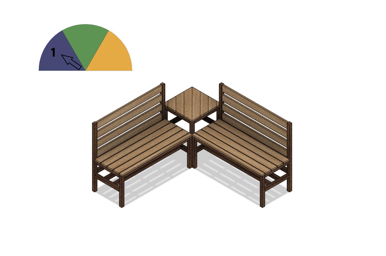 DIY Build Plans Outdoor Corner Bench L Bench Backyard - Etsy