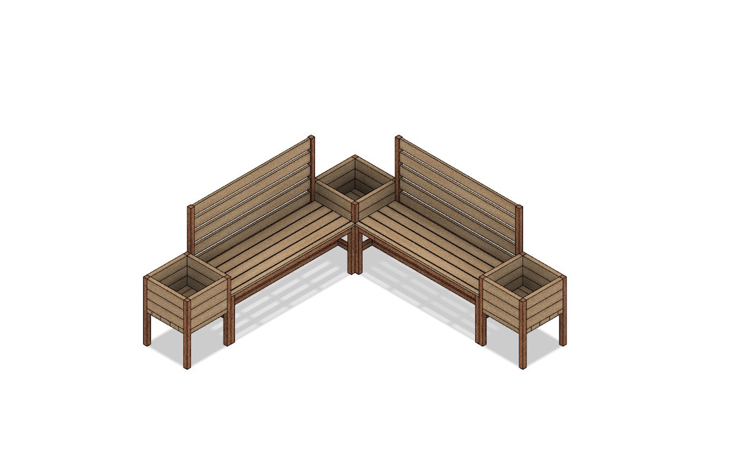 DIY Corner Bench With Planter Boxes Build Plans - Etsy