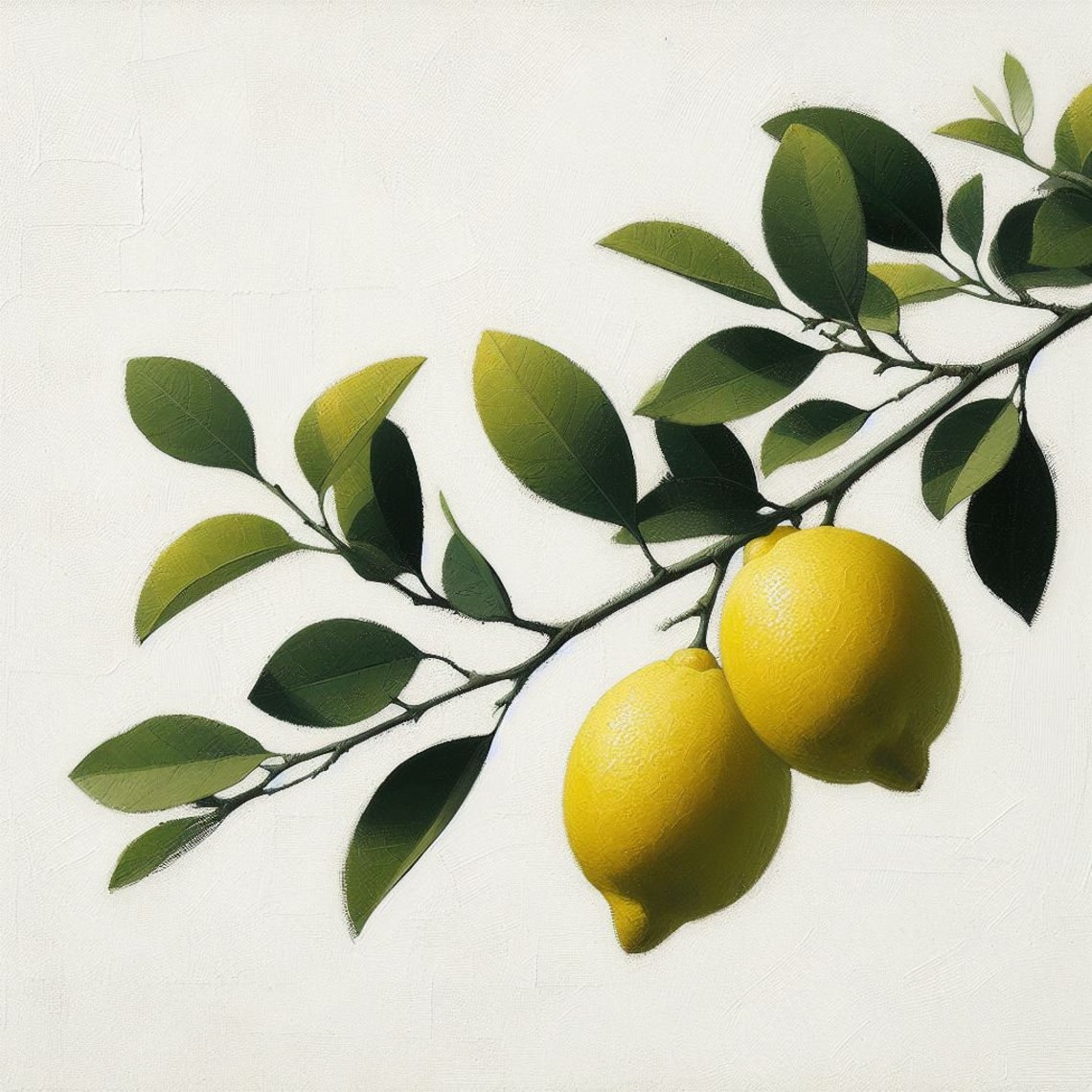 NEW Art lemon Fever Realistic Still Life Oil Painting 12x12 Canvas Wall ...