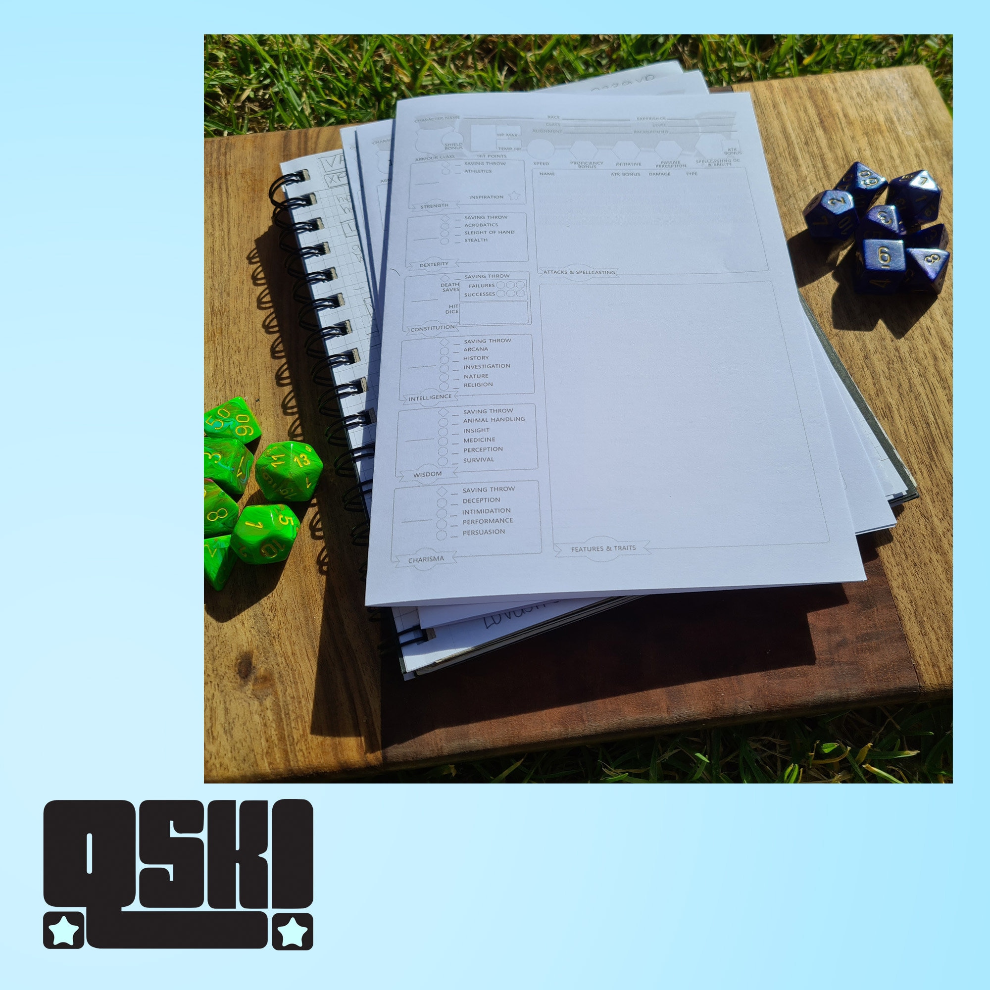 A5 Dnd 5E Character Sheet Fillable PDF - Print Double Sided and Fold ...