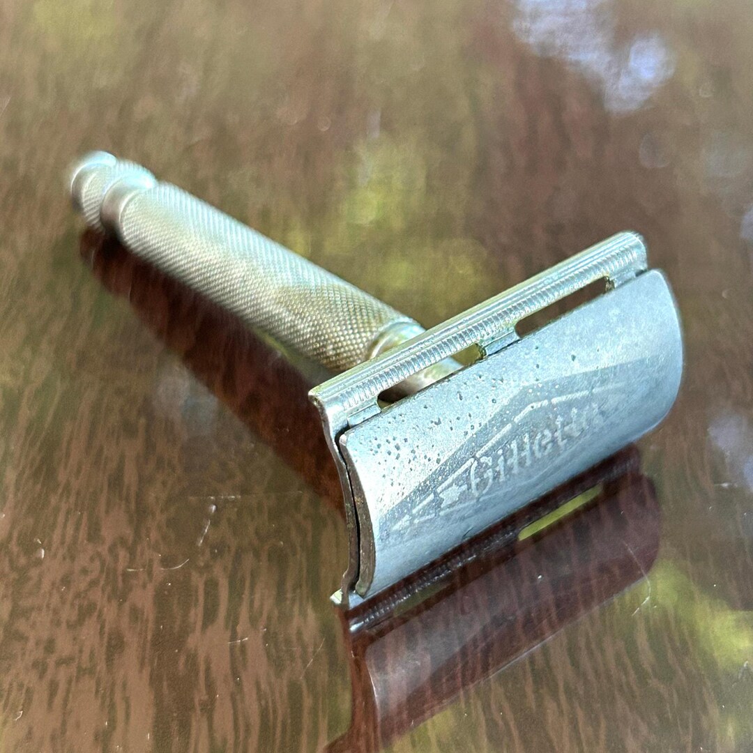 Vintage 1950s Gillette Ball End Tech 3-piece Safety Razor - Etsy