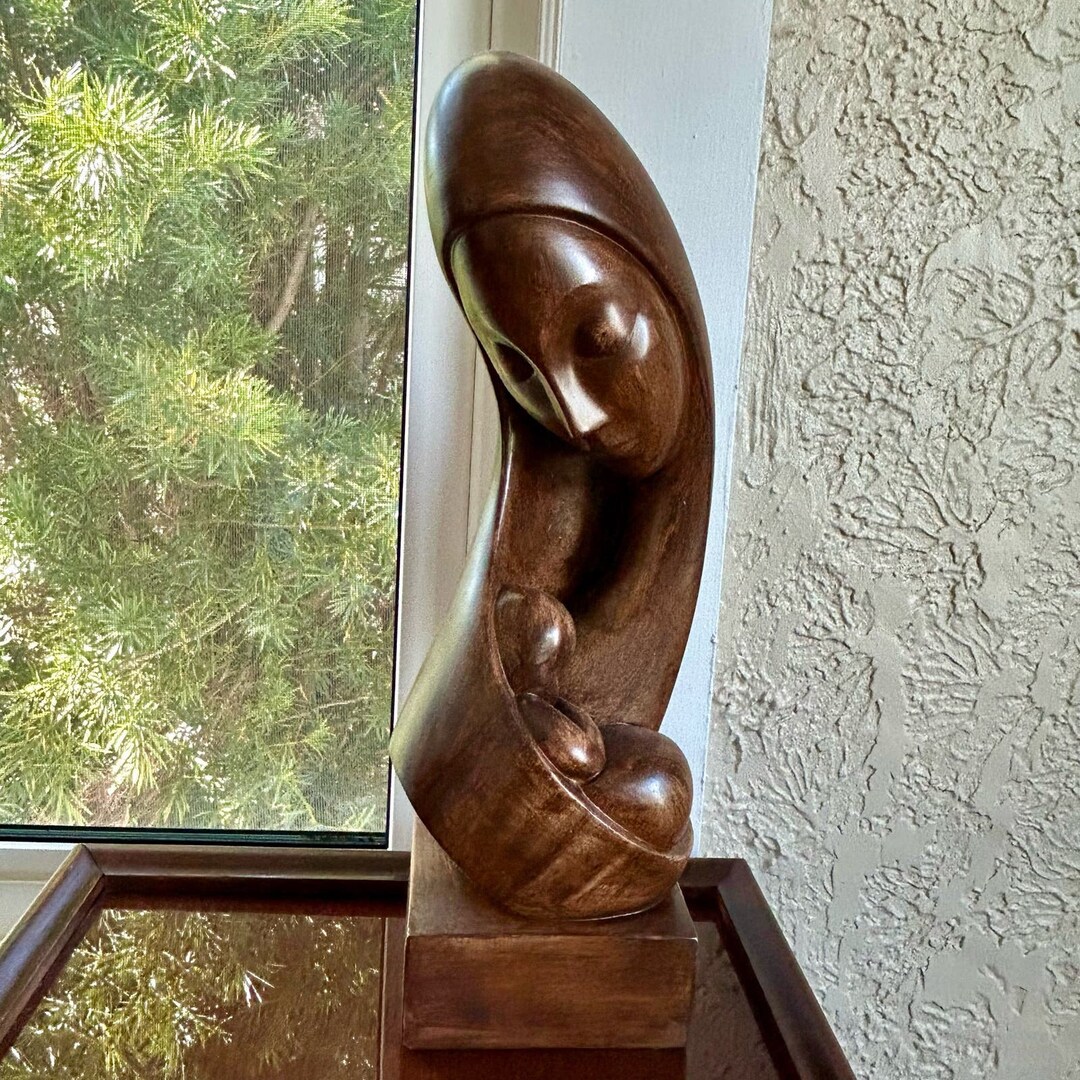 Vintage Retro Marwal Industries Inc 1966 Virgin Mary Holding Baby Jesus ...