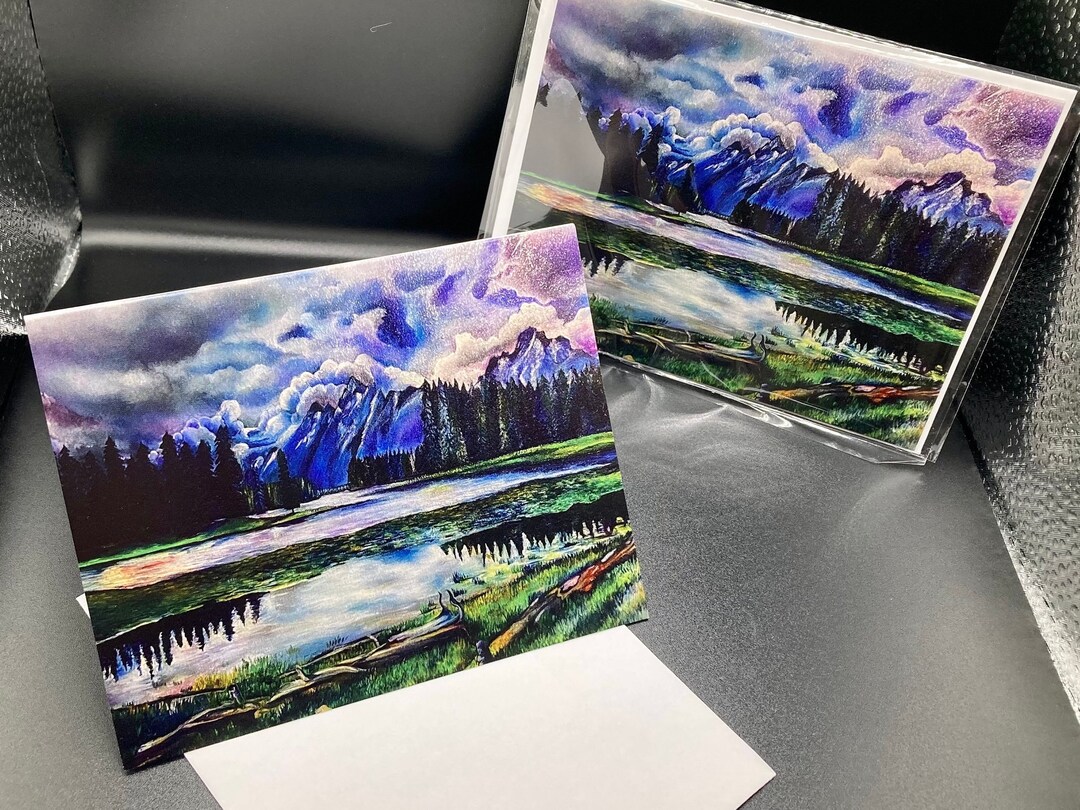 National Park Greeting Card, Wyoming Greeting Cards,blank Cards With ...