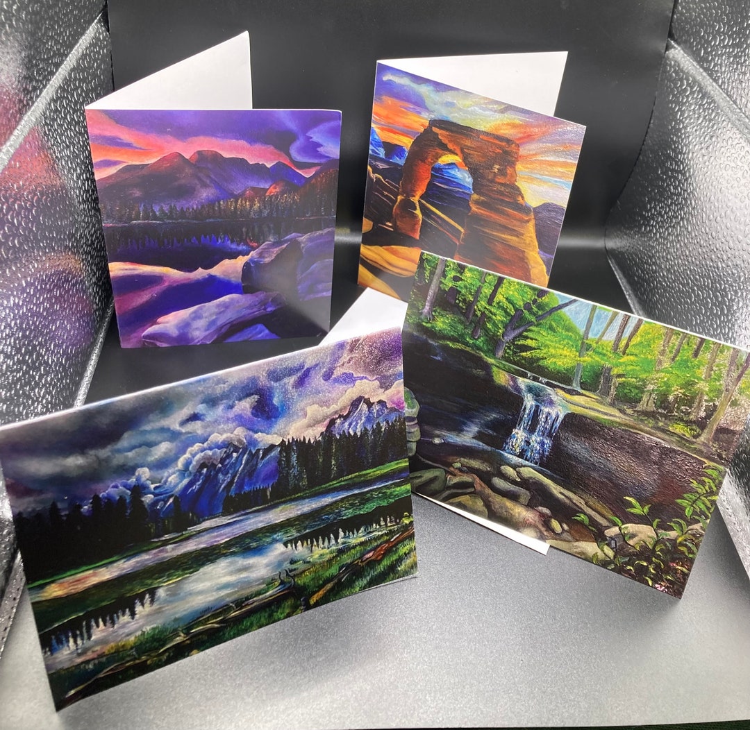 National Park Landscape Card 12 Card Gift Set High-end - Etsy