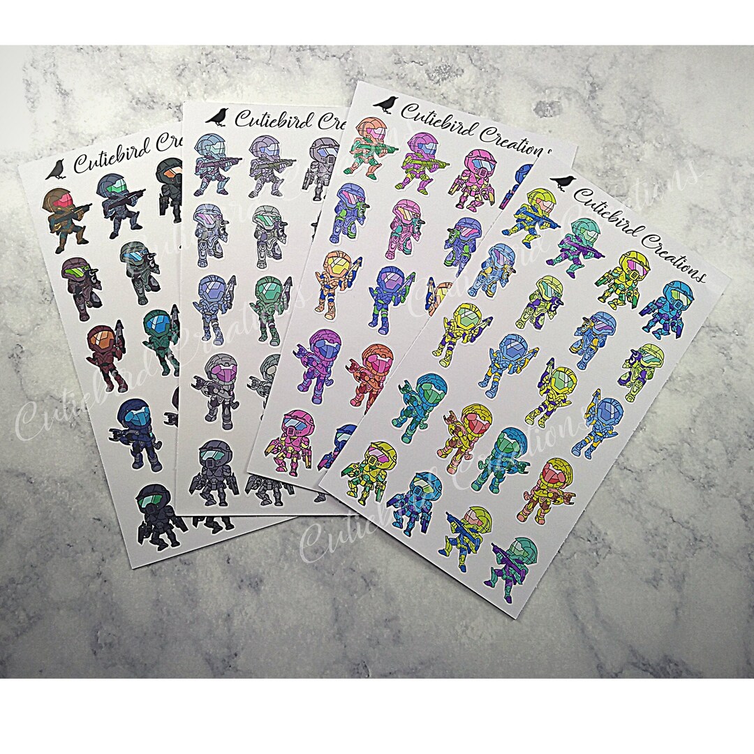 Space Soldier Stickers | Video Game Characters, Halo Inspired, Spartan ...