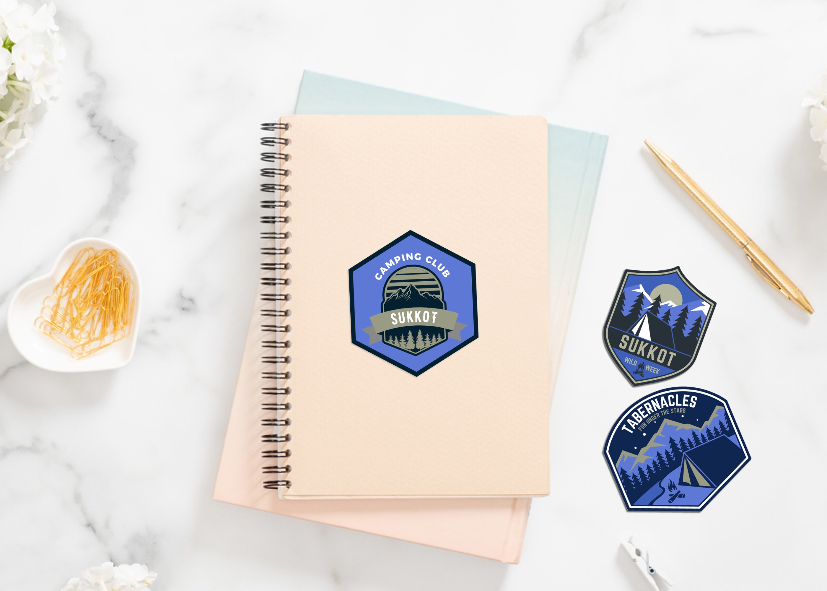 Blue Sukkot Camping Stickers | Feast of Tabernacles, Biblical Feast ...
